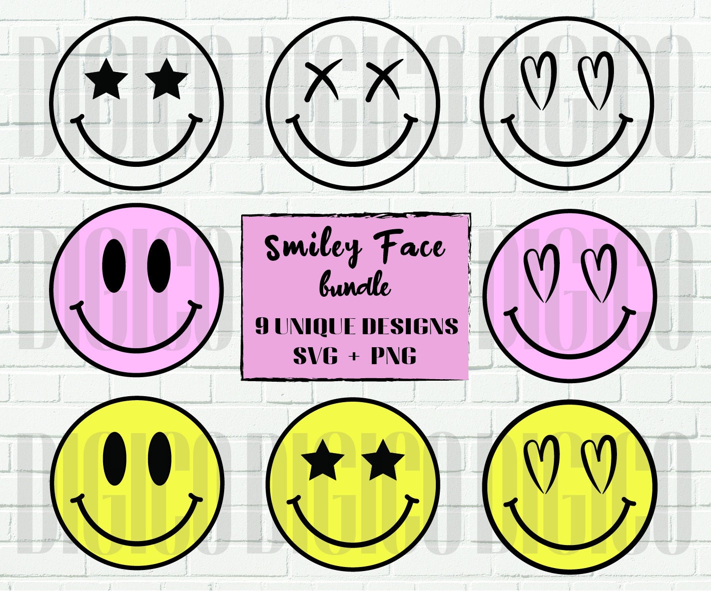 Smiley Emoji Face Svg, Happy Face Cvg , Emoji Svg , Yellow Smiley Svg ...
