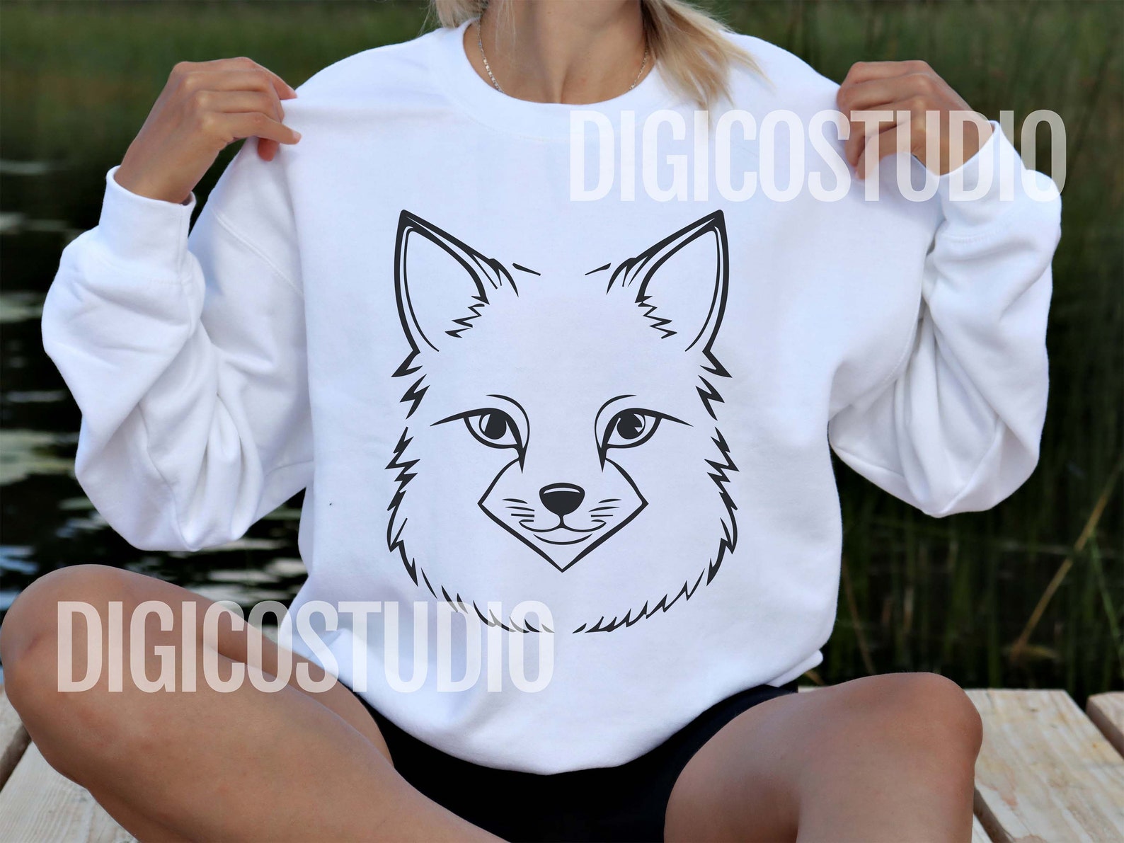 SVG Cute Fox Clipart Cute Fox Head Svg Monogram Digital - Etsy