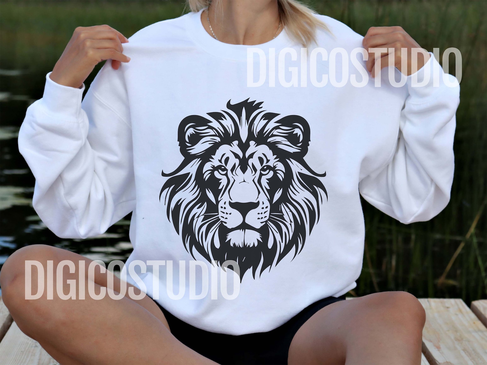 SVG Lion Head Clipart Wild Lion Svg Monogram Digital Art Silhouette PNG ...