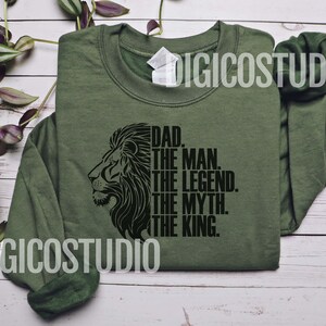 Father's Day T-shirt Sublimation Wild Lion Fathers Day Monogram Cut ...