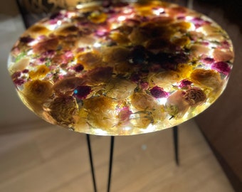Epoxy Floral Coffee Table, Table With Flower, Resin Table, Epoxy Resin ...