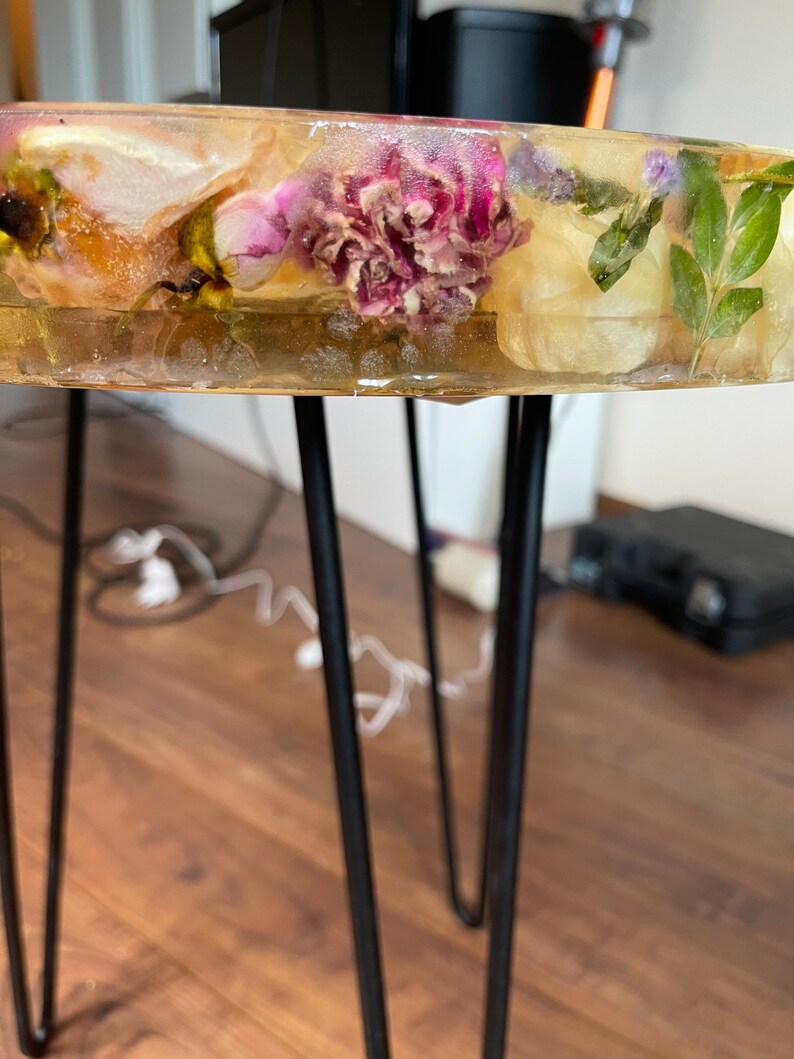 Flower Epoxy Table - Etsy