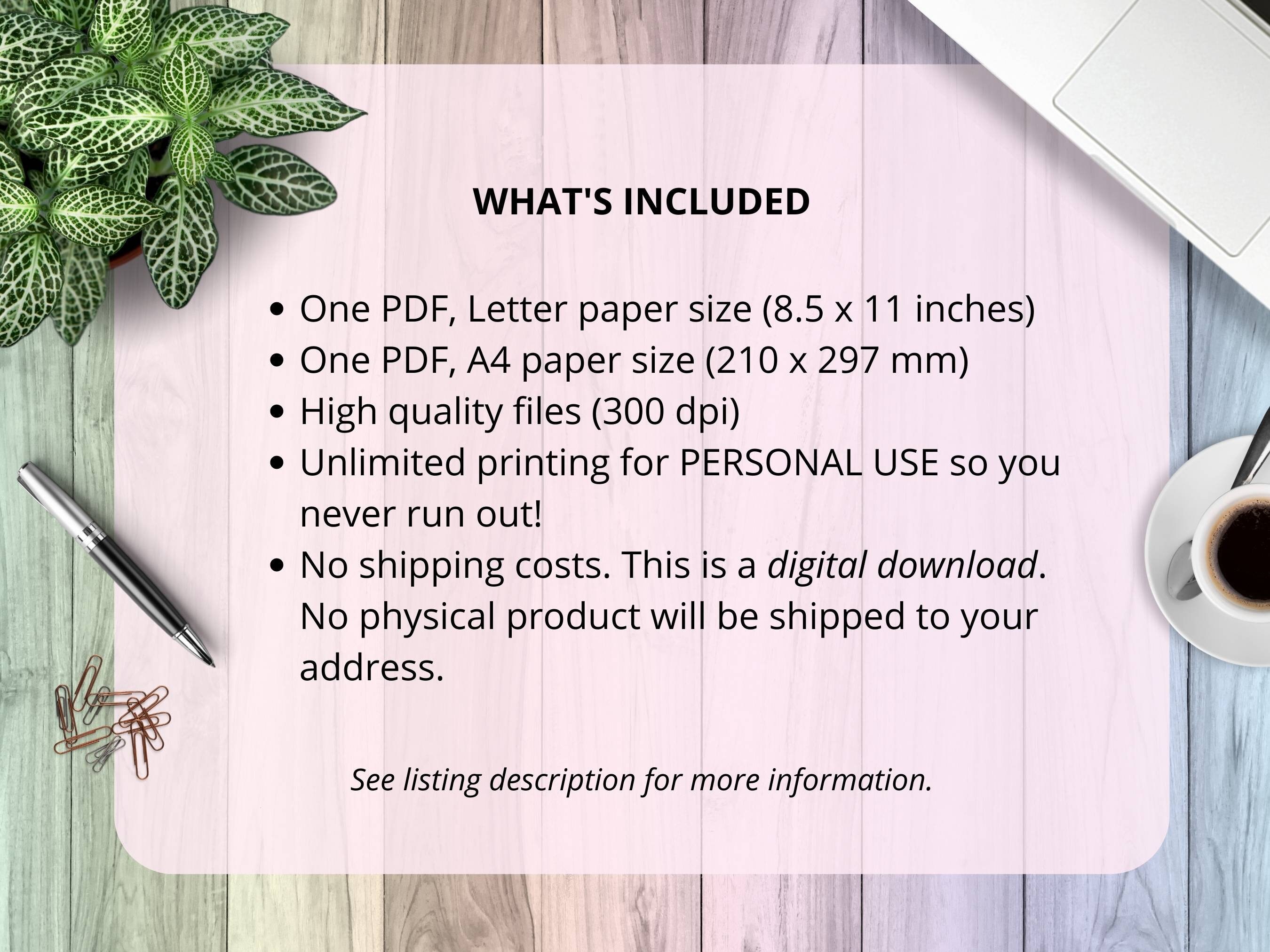 Printable Errands to Run Shopping List Letter, A4 Printable PDF - Etsy