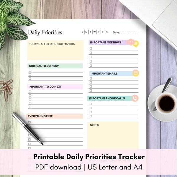 Printable Priority Checklist - Etsy