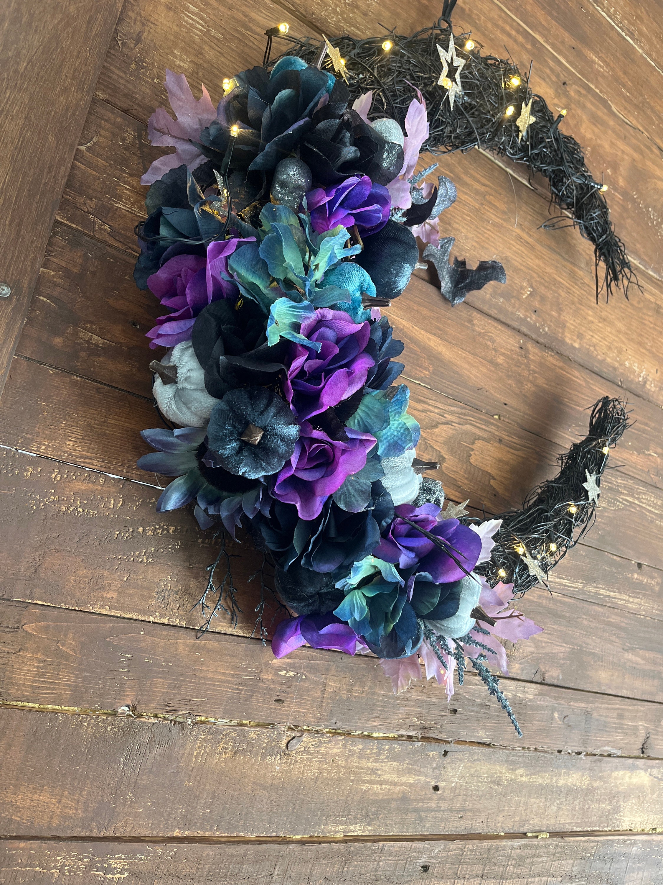 Fall Crescent Moon Wreath - Etsy