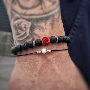 Gothic Rose Beaded Bracelet. Alternative Jewellery,gothic Grunge ...