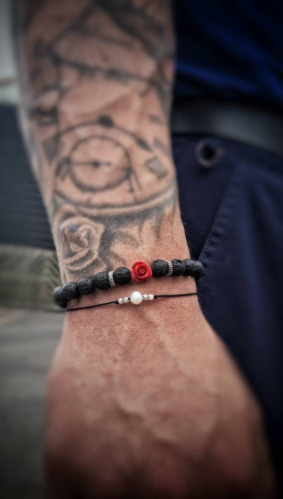 Gothic Rose Beaded Bracelet. Alternative Jewellery,gothic Grunge ...