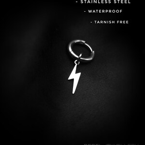 Mens Dangle Lightning Bolt Earring, Mens Lightning Earring Dangle ...