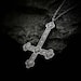 Gothic Upside Down Cross Pendant Necklace Silver Gothic Statement ...