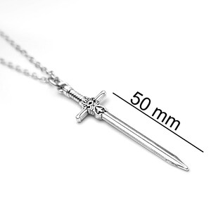 Silver Sword Necklace for Women and Men, Sword Strength Necklace ...