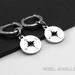 Mens Dangle Drop Compass Hoop Silver Earrings for Men and Women Unique ...