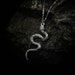 Silver Snake Charm Chain Necklace,snake Pendant Necklace for Women,flat ...