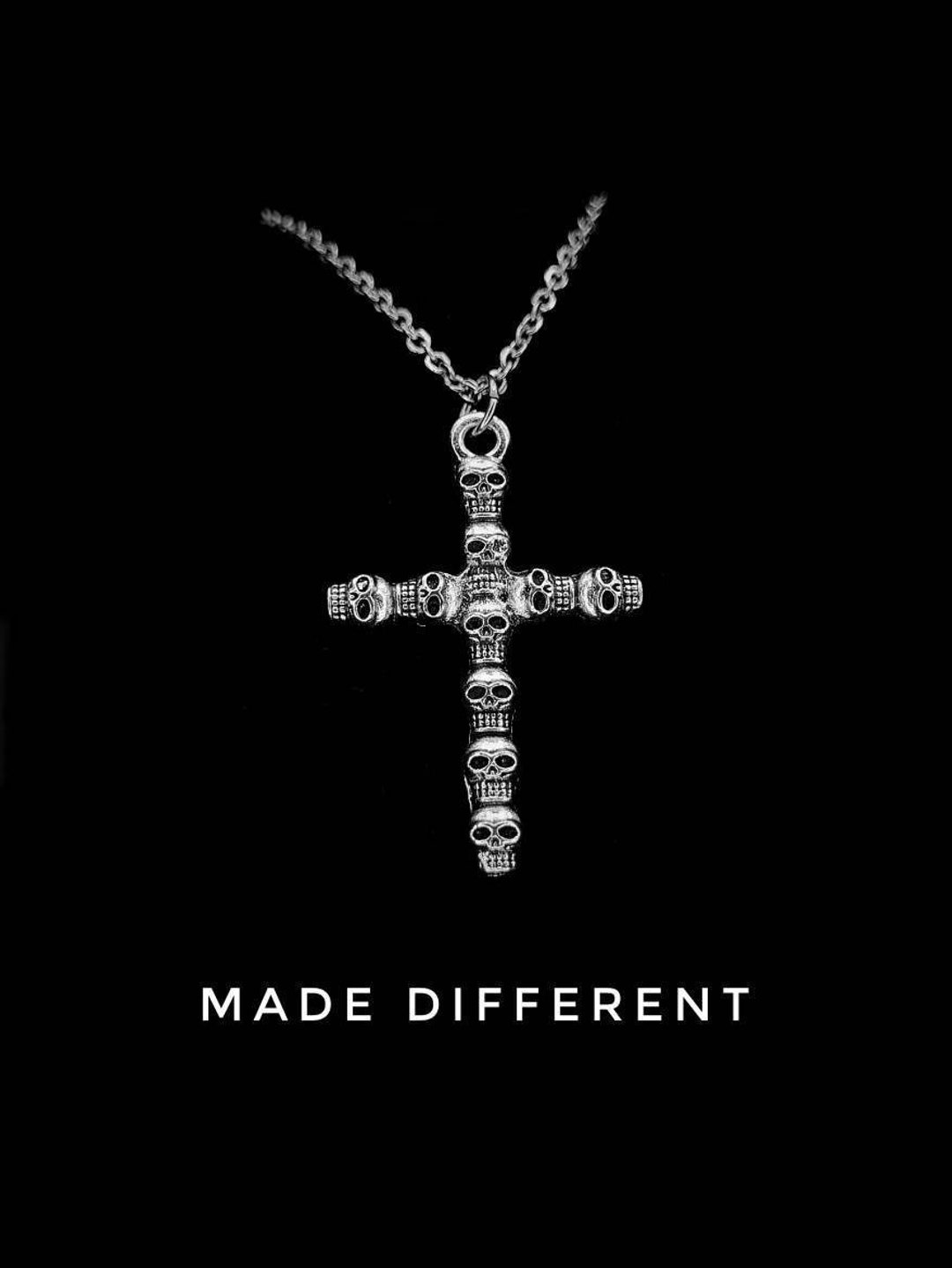 Skull Necklace,gothic Silver Chain Skulls Necklace for Men&women,gothic ...