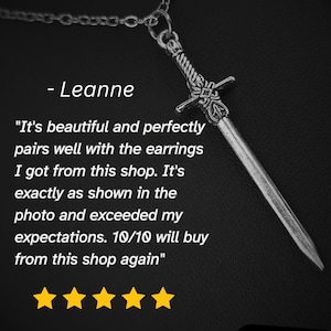 Silver Sword Necklace for Women and Men, Sword Strength Necklace ...