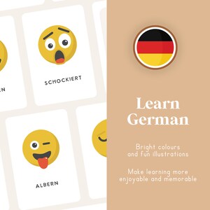 EMOTIONS • German • Printable Flashcards • Three-part Montessori Cards ...