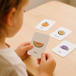 FRUITS • English • Printable Flashcards • Three-part Montessori Cards ...