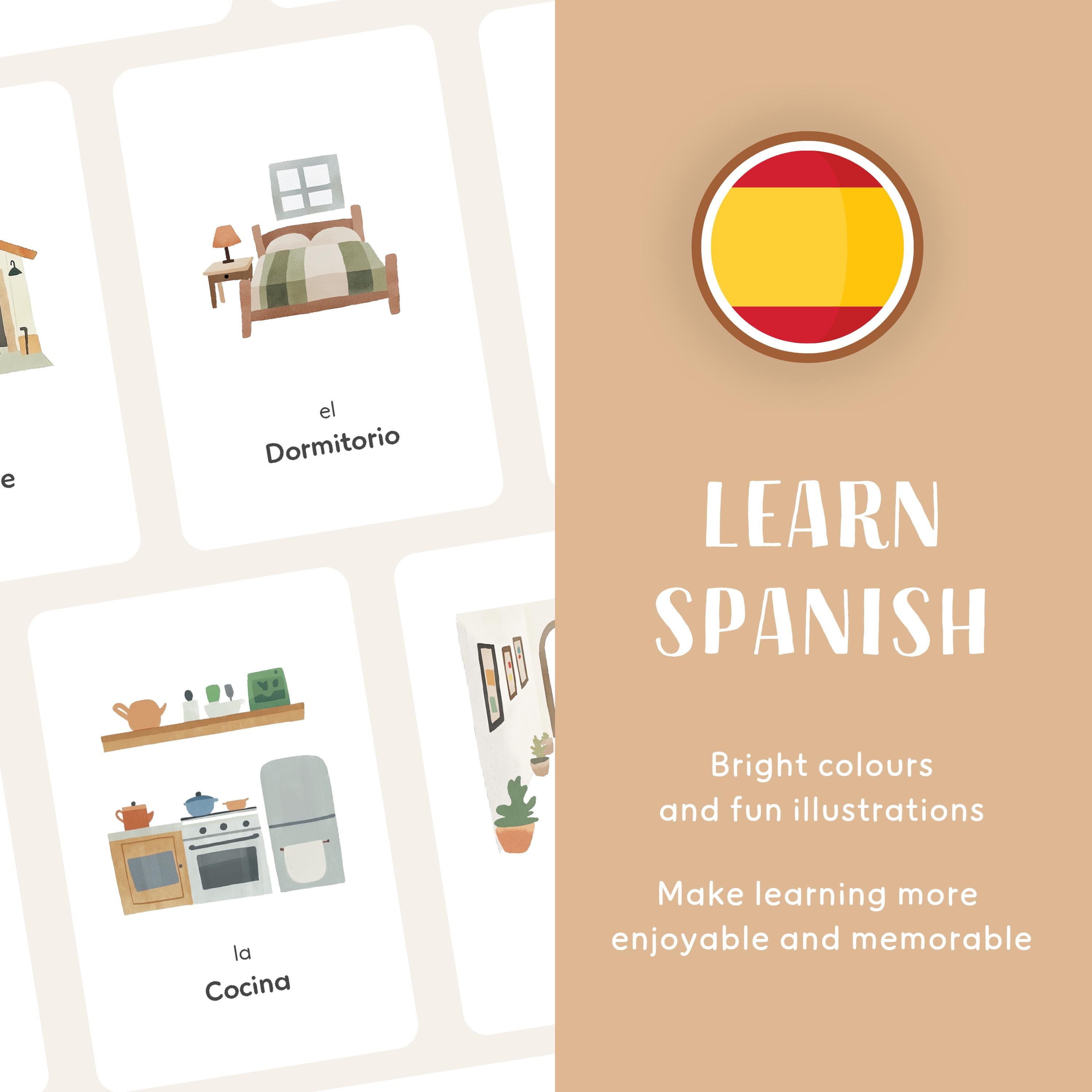 ULTIMATE COLLECTION • Spanish • 1000+ Printable Flashcards • Three-part ...