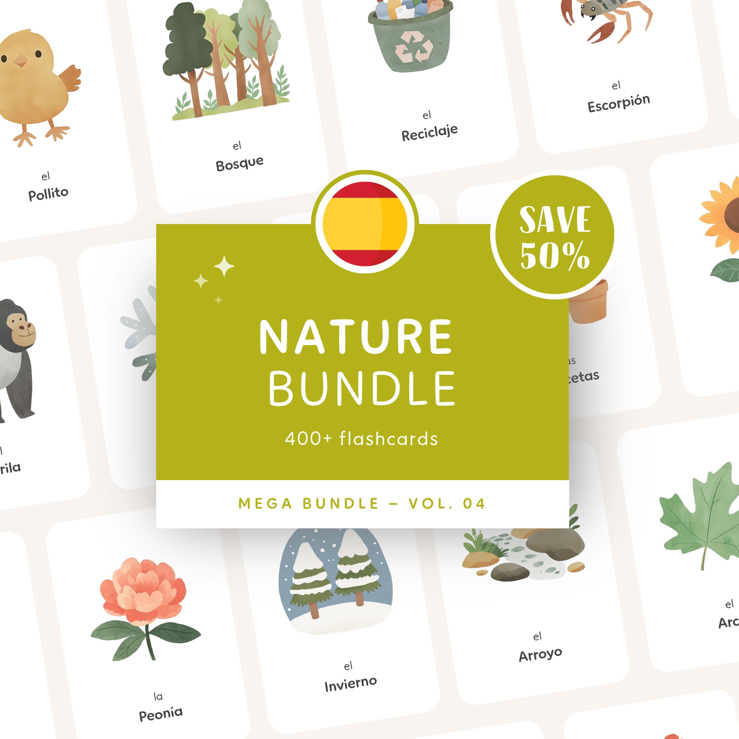 NATURE BUNDLE • Spanish • Printable Flashcards • Three-part Montessori ...