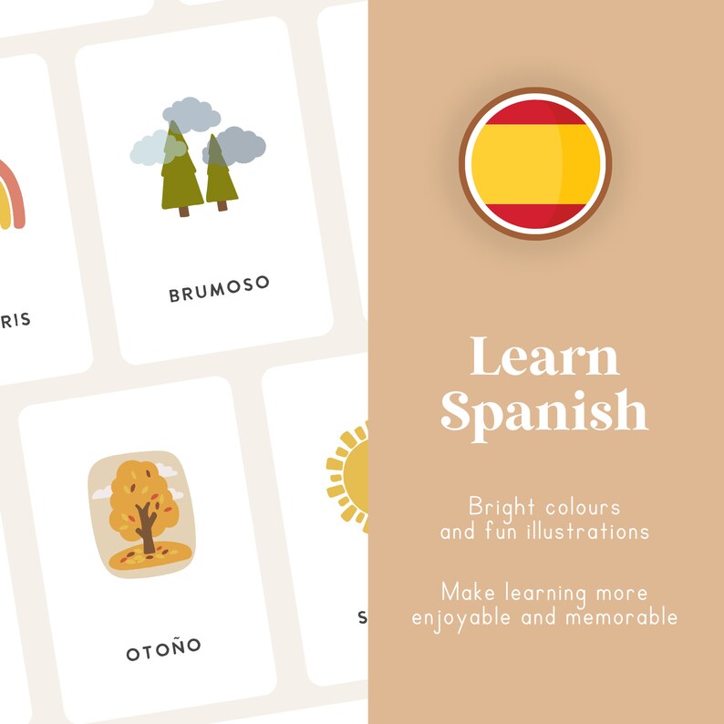 BOHO BUNDLE • Spanish • Printable Flashcards • Three-part Montessori ...