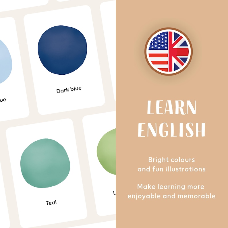 COLORS • English • Printable Flashcards • Three-part Montessori Cards ...