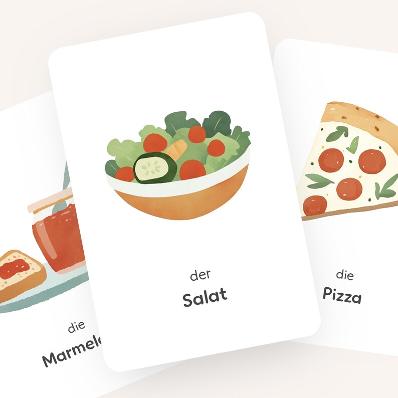 FOODS • German • Printable Flashcards • Three-part Montessori Cards ...