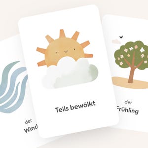 WEATHER • German • Printable Flashcards • Three-part Montessori Cards ...