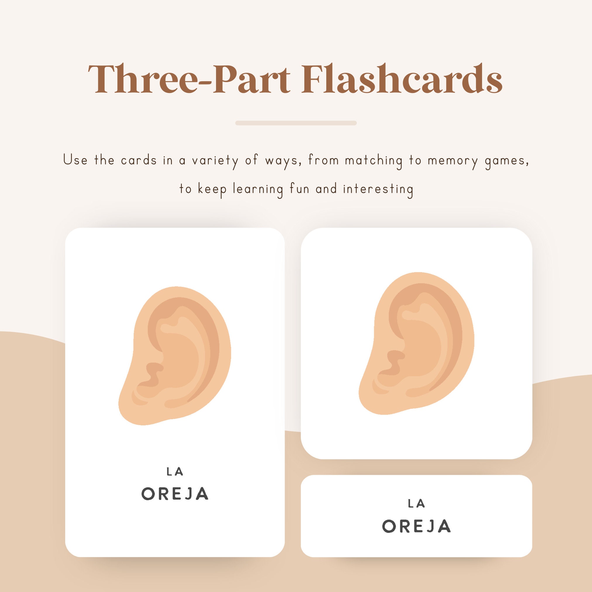 BOHO BUNDLE • Spanish • Printable Flashcards • Three-part Montessori ...