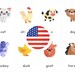 FARM ANIMALS English Printable Flashcards Three-part - Etsy