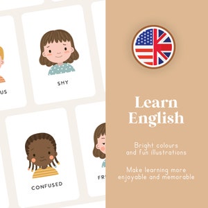 FEELINGS • English • Printable Flashcards • Three-part Montessori Cards ...