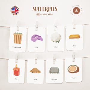MATERIALS • English • Printable Flashcards • Three-part Montessori ...