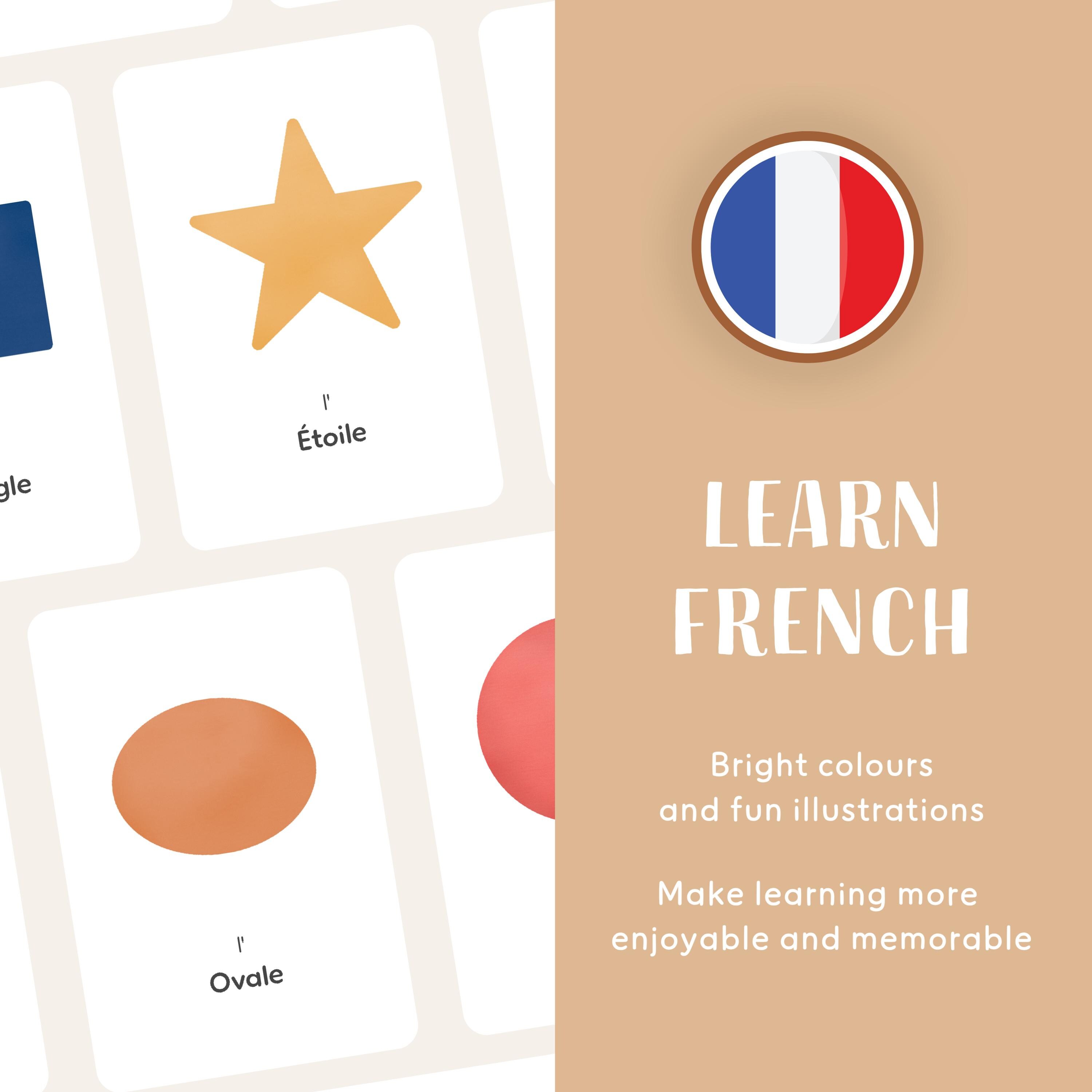 2D SHAPES • French • Printable Flashcards • Three-part Montessori Cards ...