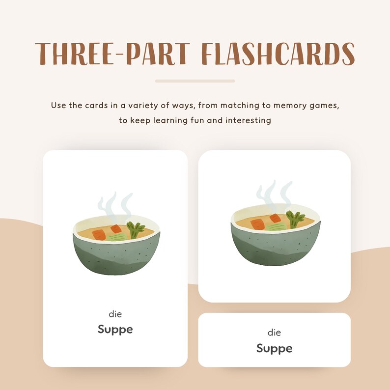 FOODS • German • Printable Flashcards • Three-part Montessori Cards ...