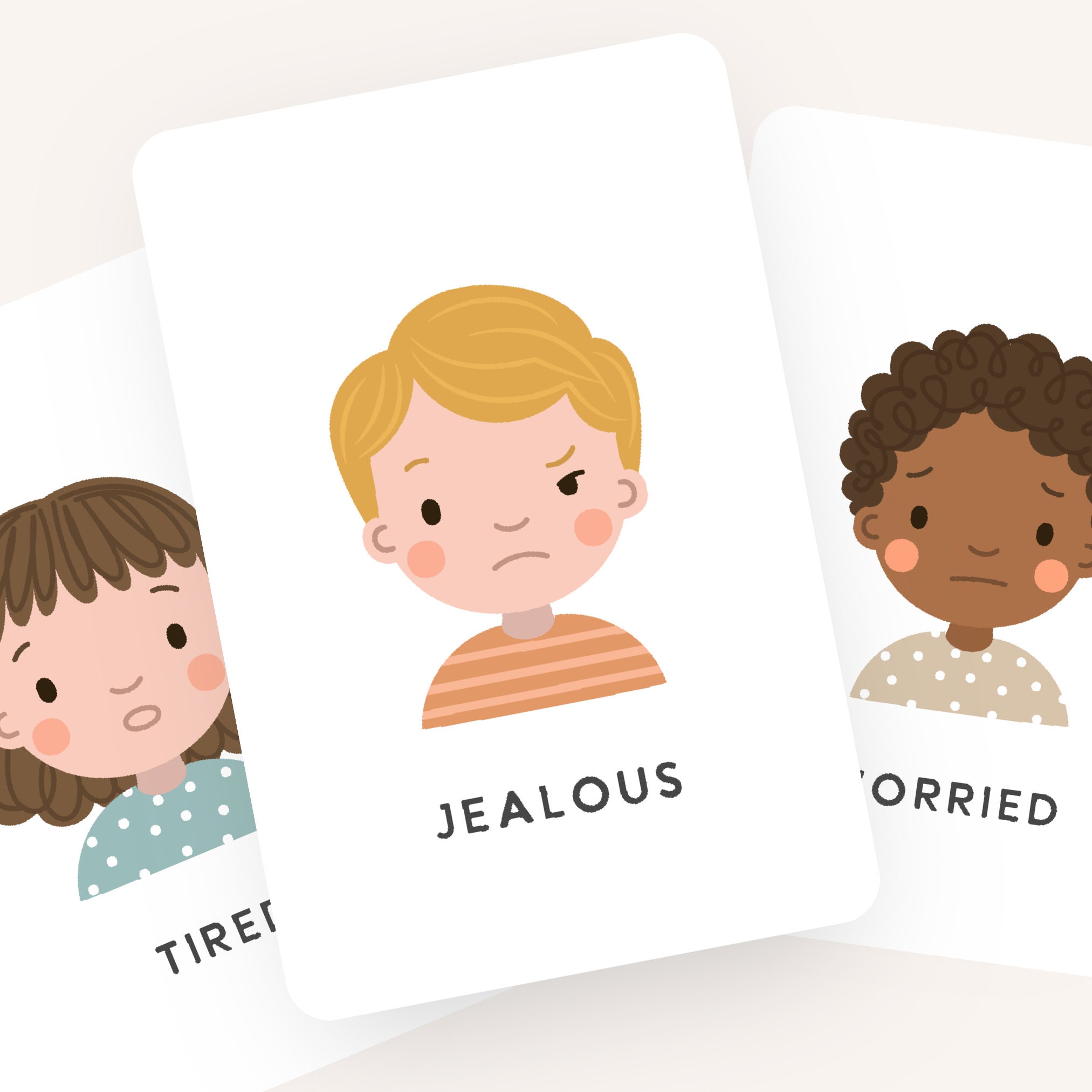 FEELINGS • English • Printable Flashcards • Three-part Montessori Cards ...