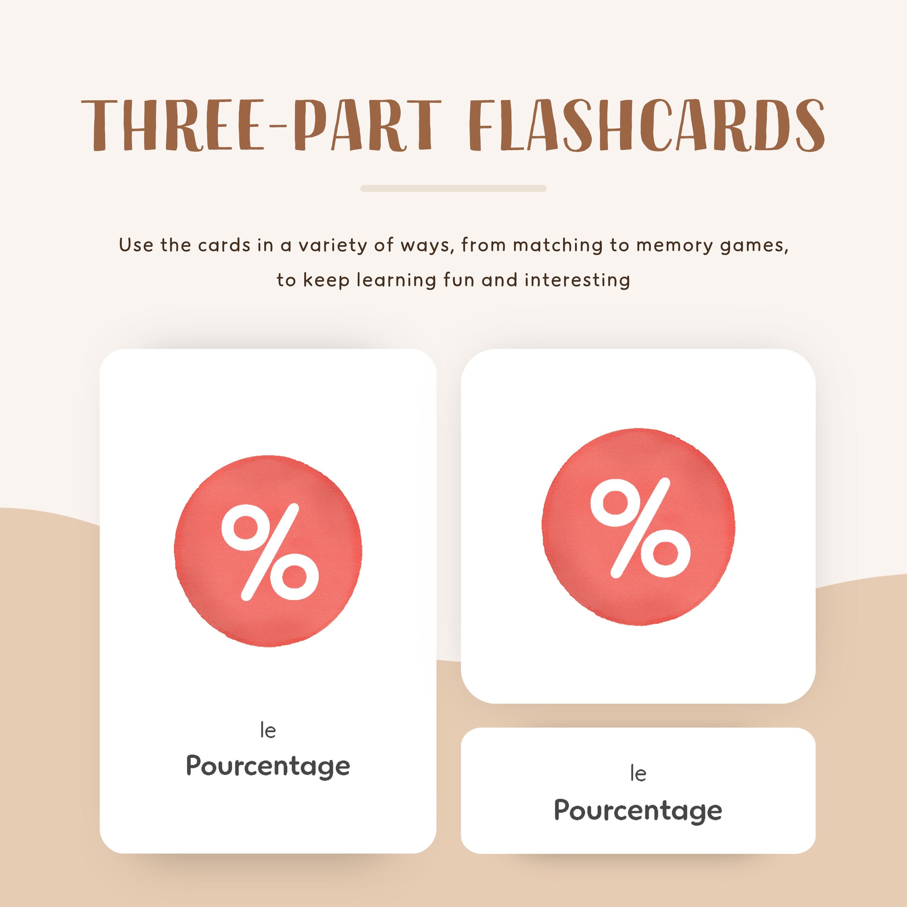 MATH SYMBOLS • French • Printable Flashcards • Three-part Montessori ...