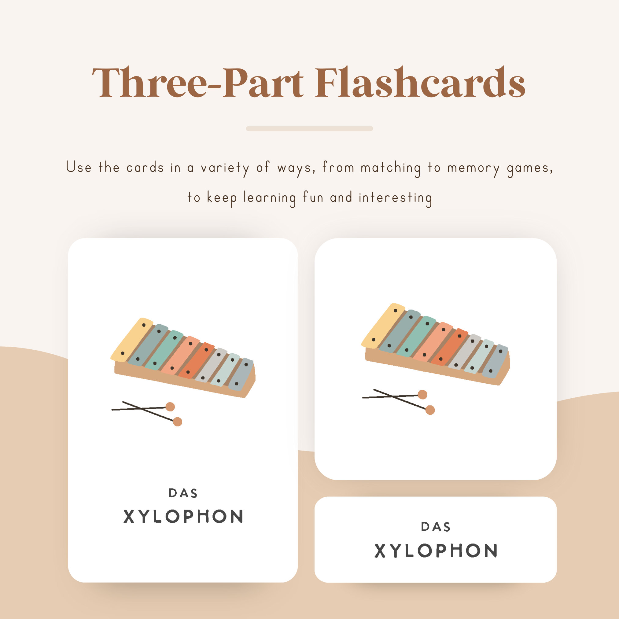 MUSIC • German • Printable Flashcards • Three-part Montessori Cards ...