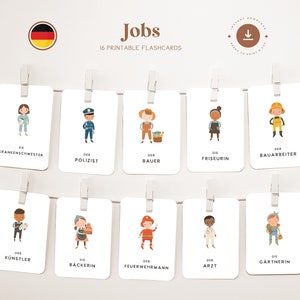 JOBS • German • Printable Flashcards • Three-part Montessori Cards ...