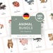 ANIMAL BUNDLE • German • Printable Flashcards • Three-part Montessori ...