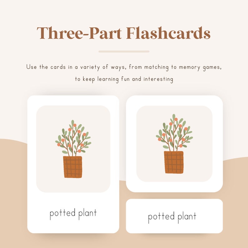 GARDENING English Printable Flashcards Three-part Montessori Cards - Etsy