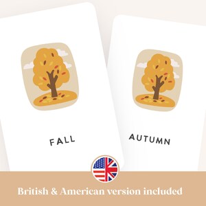 WEATHER English Printable Flashcards Three-part Montessori Cards ...