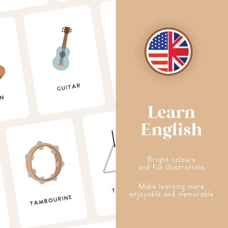 MUSIC • English • Printable Flashcards • Three-part Montessori Cards ...