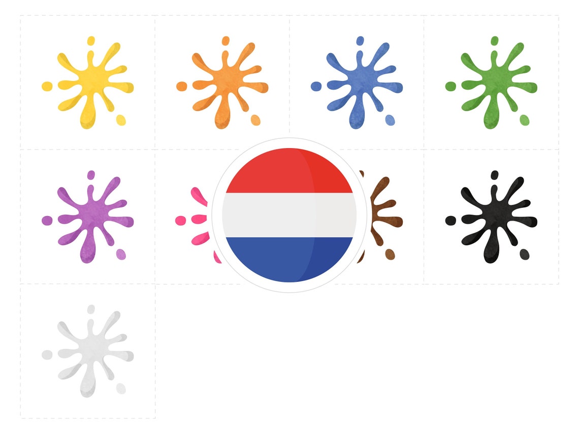 SHAPES & COLORS Dutch Printable Flashcards Three-part Montessori Cards ...
