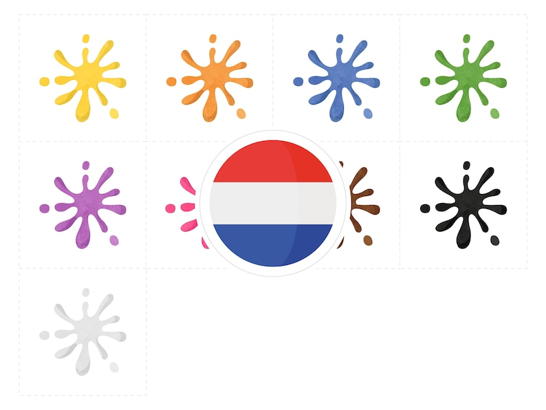 SHAPES & COLORS Dutch Printable Flashcards Three-part Montessori Cards ...