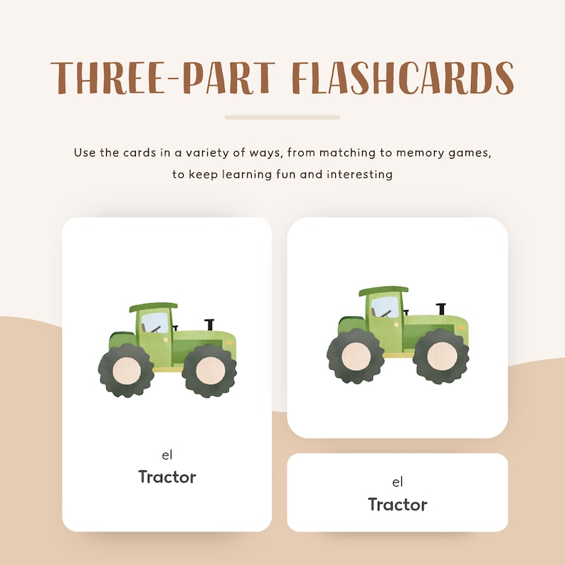 ULTIMATE COLLECTION • Spanish • 1000+ Printable Flashcards • Three-part ...