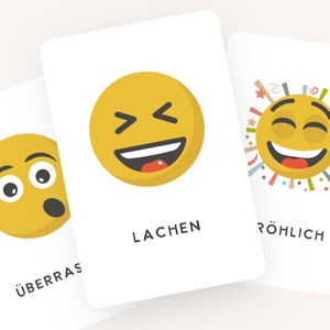 EMOTIONS • German • Printable Flashcards • Three-part Montessori Cards ...