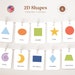 SHAPES • English • Printable Flashcards • Three-part Montessori Cards ...