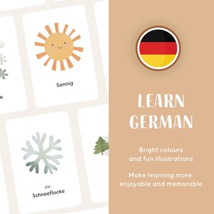 WEATHER • German • Printable Flashcards • Three-part Montessori Cards ...