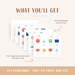 2D SHAPES • Italian • Printable Flashcards • Three-part Montessori ...