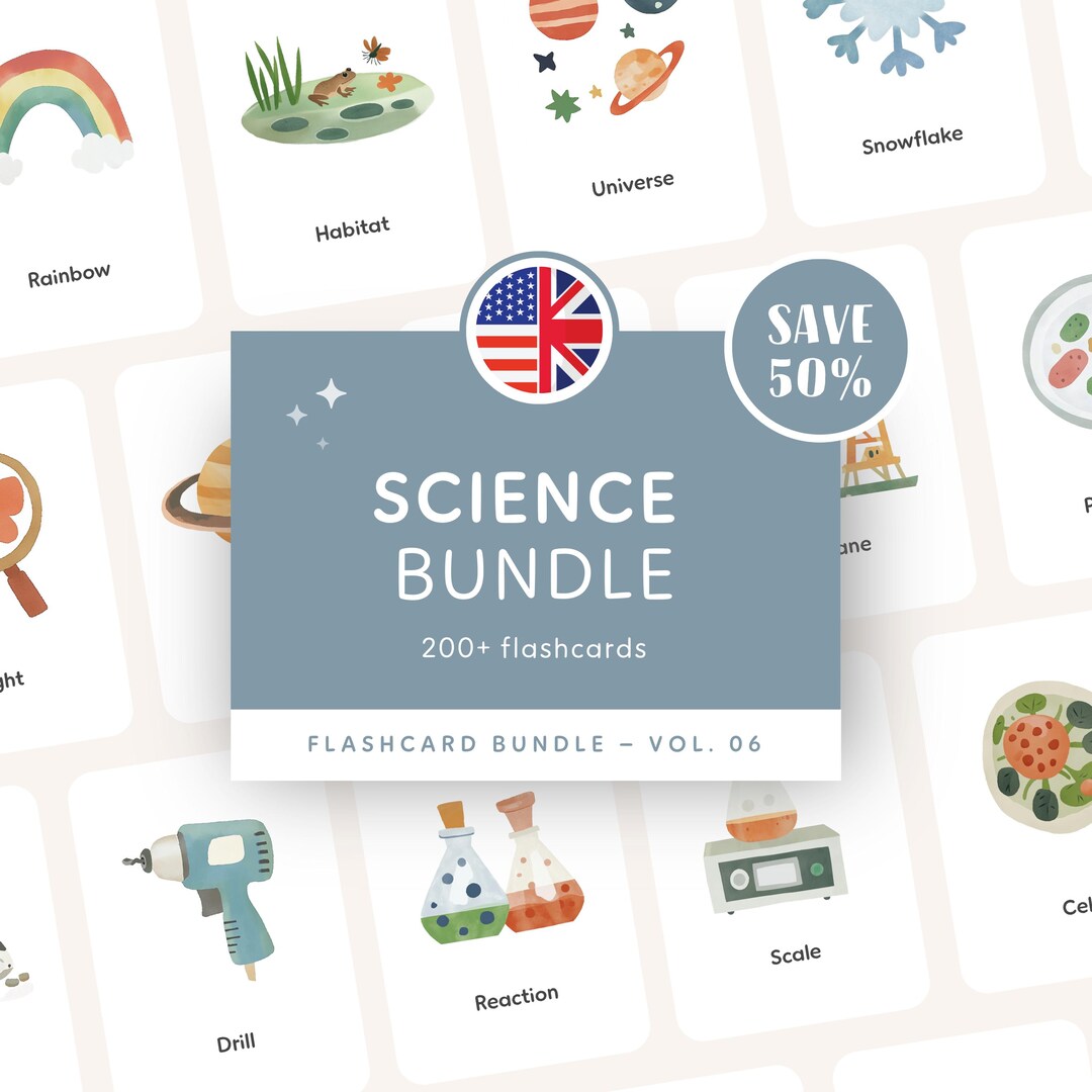 SCIENCE BUNDLE • English • Printable Flashcards • Three-part Montessori ...