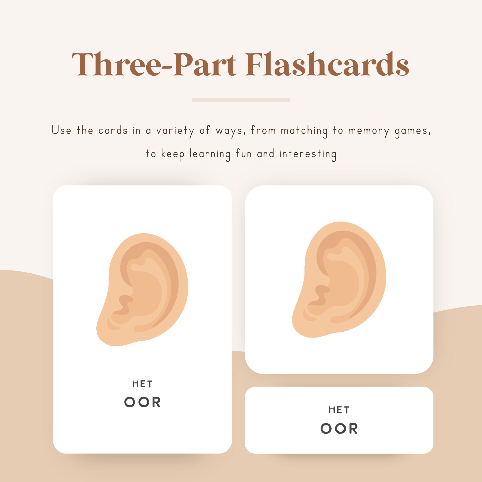 MEGA BUNDLE Dutch Printable Flashcards Three-part Montessori Cards ...