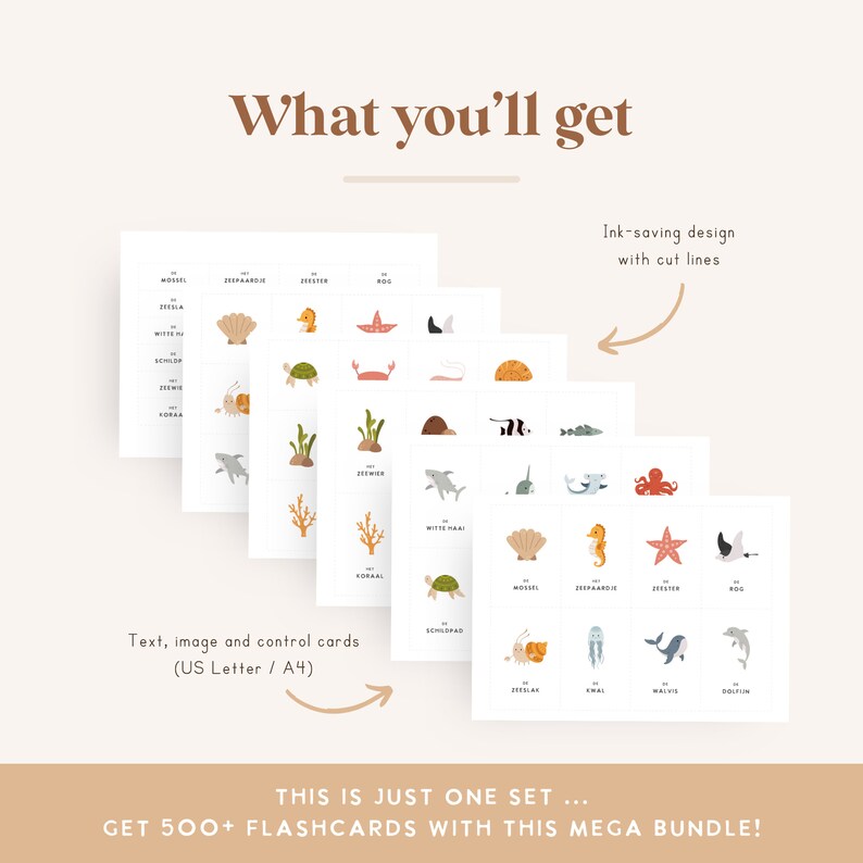 MEGA BUNDLE Dutch Printable Flashcards Three-part Montessori Cards ...